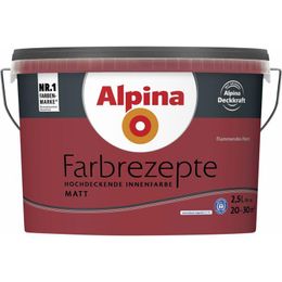 Alpina - Farbrezepte Tiefes Rot 2,5 l Flammendes Herz Innenfarbe matt