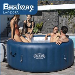 Bestway Lay-z-spa® WLAN-Whirlpool Milan AirJet Plus™ ø 196 x 71 cm, rund - Blau