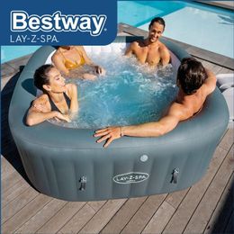 Bestway Lay-z-spa® Whirlpool Hawaii HydroJet Pro™ 180 x 180 x 71 cm, eckig - Grau