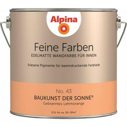 Feine Farben No. 43 Baukunst der Sonne 2,5 l gebranntes lehmorange edelmatt Wandfarbe - Alpina