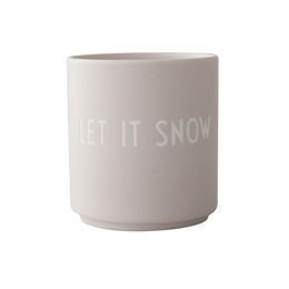 Design Letters - AJ Favourite Porzellan Becher, Let it snow / grau