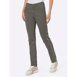 Heine Damen Jeans, Gr&uuml;n, Gr. 34, Skinny, Material: Baumwolle