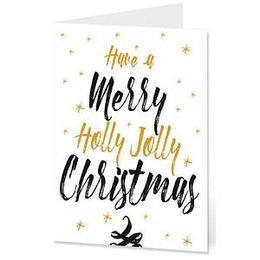 Luma Weihnachtskarte Schrift schwarz/gold DIN B6