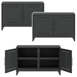 AKTION: 3 Bisley Sideboards Fern Cabby, FERCAB634P3 anthrazitgrau 114,0 x 40,0 x 72,5 cm