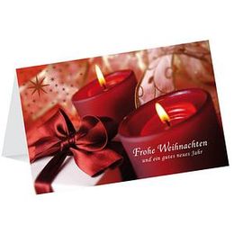 Luma Weihnachtskarte Kerzen rot DIN B6