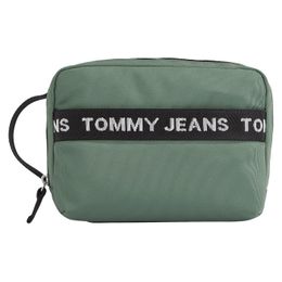 Tommy Jeans Kosmetiktasche TJM ESSENTIAL NYLON WASHBAG, mit Markenlogo-Detail, grün