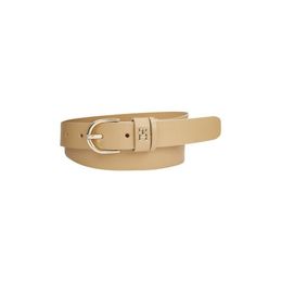 Tommy Hilfiger Ledergürtel mit TH-Monogramm-Emblem, beige