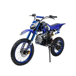 Actionbikes Motors Kinder-Crossbike JC125, Benzin-Kindermotorrad, 125 ccm, 17/14-Reifen, 4-Takt-Motor, 80 km/h, ab 8 J. (Blau)