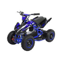 Actionbikes Motors Kinderquad Racer 1000, Pocket-Quad mit 1000 Watt Elektromotor, 3 Batterien, Stoßdämpfer, bis 25 km/h (Schwarz/Blau)