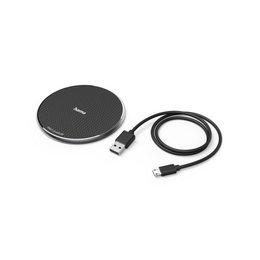 Hama Kabelloses Smartphone Ladepad schwarz, Wireless Charger 10W, edel Induktions-Ladegerät (2-tlg), schwarz