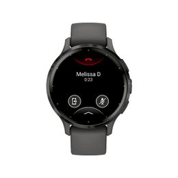 Garmin VENU® 3s Smartwatch faserverstärktes Polymer Silikon, 18 mm, Kieselgrau/Schiefergrau