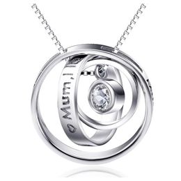 Schmuck-Elfe Kette mit Anhänger Galaxie Ringe Mum i love you