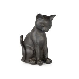 Moritz Dekofigur Figur Sitzende Schwarze Müde Katze 20 cm