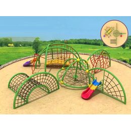 JVmoebel Spielturm mit Rutschbahnen Labyrinth Outdoor Sportkomplex für Kinder