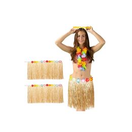 Relaxdays Hawaii-Kostüm Hula Rock 3er Set
