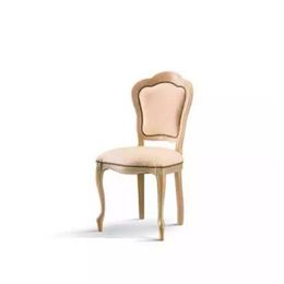 JVmoebel Esszimmerstuhl Beige Esszimmer Stuhl Polsterstuhl ohne Armlehne Luxus Sessel Neu (1 St)