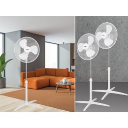 Setpoint Standventilator, 2er SET Design Winderzeuger leise Zimmer Raum-Lüfter Windmaschine Weiß