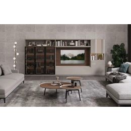JVmoebel Wohnwand Wohnwand Moderne weiße Wohnzimmermöbel Luxuriöse Holzmöbel
