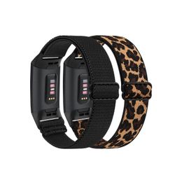 zggzerg Uhrenarmband 2 Stück Elastische Armband Kompatibel für Fitbit Charge