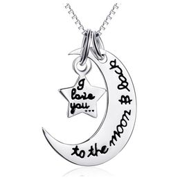 Schmuck-Elfe Kette mit Anhänger Mond I love you to the moon and back