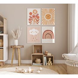 JUSTGOODMOOD Poster Bilder Babyzimmer Kinderzimmer Wand Deko Print ohne Rahmen