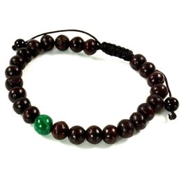 Guru-Shop Armreif Mala Buddha Armband Holz