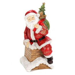 Bubble-Store Weihnachtsfigur Retro-Design (Weihnachtsmann Figur beim Klettern in den Schornstein)