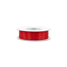 Creativery Satinband, Satinband 3mm x 50m Rolle Rot