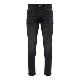 Only & Sons ONLY & SONS Slim-fit-Jeans Slim Fit Jeans Basic Hose Stoned Washed Denim Pants ONSLOOM 5615 in Schwarz