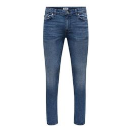 Only & Sons ONLY & SONS Slim-fit-Jeans Slim Fit Jeans Basic Hose Stoned Washed Denim Pants ONSLOOM 5615 in Blau