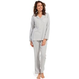 PASTUNETTE Schlafanzug Damen Flanell Pyjama (2 tlg) Baumwolle