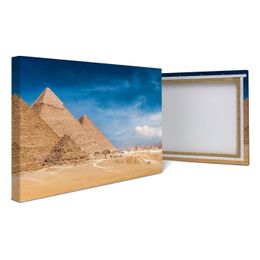 wandmotiv24 Leinwandbild Pyramiden von Gizeh