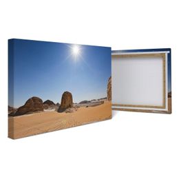 wandmotiv24 Leinwandbild Wüste am Mittag