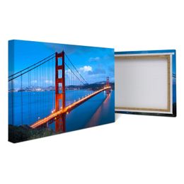 wandmotiv24 Leinwandbild Golden Gate Bridge
