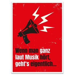 wandmotiv24 Poster Musik, Megafon