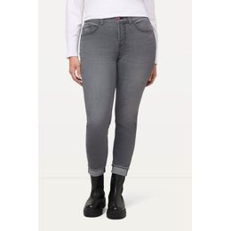 Ulla Popken Regular-fit-Jeans Jeans Sarah Fransensaum Zierband Elastikbund