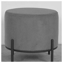 RINGO-Living Stuhl Hocker Healani in Grau aus Cord 410x460mm
