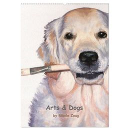 Calvendo Wandkalender Arts & Dogs (Wandkalender 2024 DIN A2 hoch)
