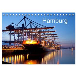 Calvendo Wandkalender Hamburg (Tischkalender 2024 DIN A5 quer)
