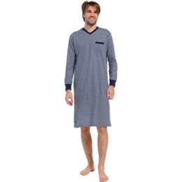 PASTUNETTE Nachthemd Herren Schlafshirt mit langem Arm (1-tlg) Baumwolle