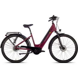 SAXONETTE E-Bike Premium Plus 3.0, 8 Gang, Nabenschaltung, Mittelmotor, 522 Wh Akku, Pedelec, Elektrofahrrad für Damen u. Herren, Cityrad, lila