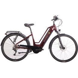 SAXONETTE E-Bike Quantum Sport, 10 Gang Shimano, Kettenschaltung, Mittelmotor, 540 Wh Akku, rot