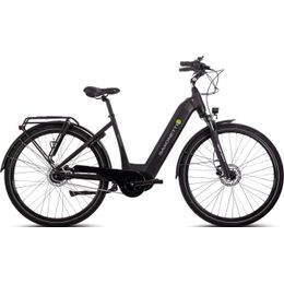SAXONETTE E-Bike Quantum Plus, 8 Gang Shimano Nexus Schaltwerk, Kettenschaltung, Mittelmotor, 540 Wh Akku, schwarz