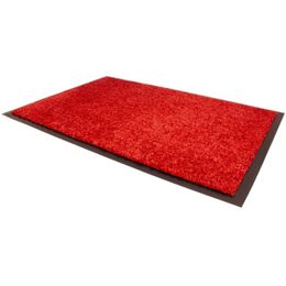 Fußmatte Schmutzfangmatte CLEAN PRO, PRIMAflor-Ideen in Textil, rechteckig, Höhe: 8 mm, Schmutzfangmatte, Uni-Farben, UV-beständig, waschbar, rot