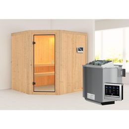 Karibu Innensauna Ella mit 9kW Bio Ofen und Steuerger&auml;t Easy