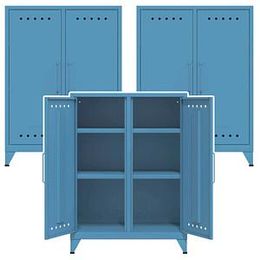 AKTION: 3 Bisley Sideboards Fern Middle, FERMID605P3 blau 80,0 x 40,0 x 110,0 cm