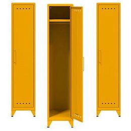 AKTION: 3 Bisley Stahlschränke Fern Locker FERLOC642P3 gelb 38,0 x 51,0 x 180,0 cm, aufgebaut