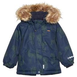 Minymo - Toddler's Snow Jacket AOP - Winterjacke Gr 92 blau