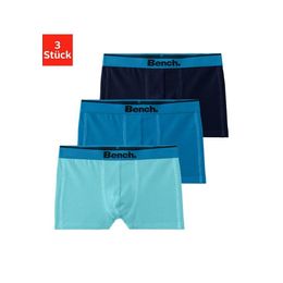 Bench. Boxer (Packung, 3-St) mit Ziernähten vorn, blau