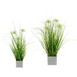Kunstpflanze Gras, I.GE.A., Höhe 32 cm, 2er Set, grün